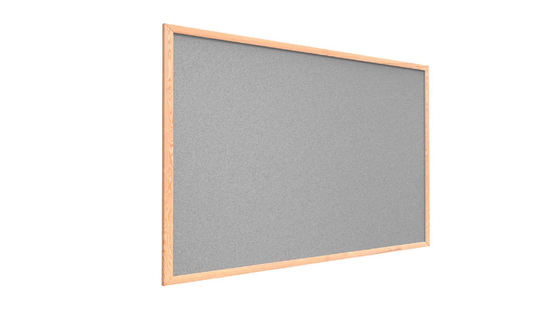 Light grey cork notice board wooden natural frame 90x60 cm - ALLboards UK
