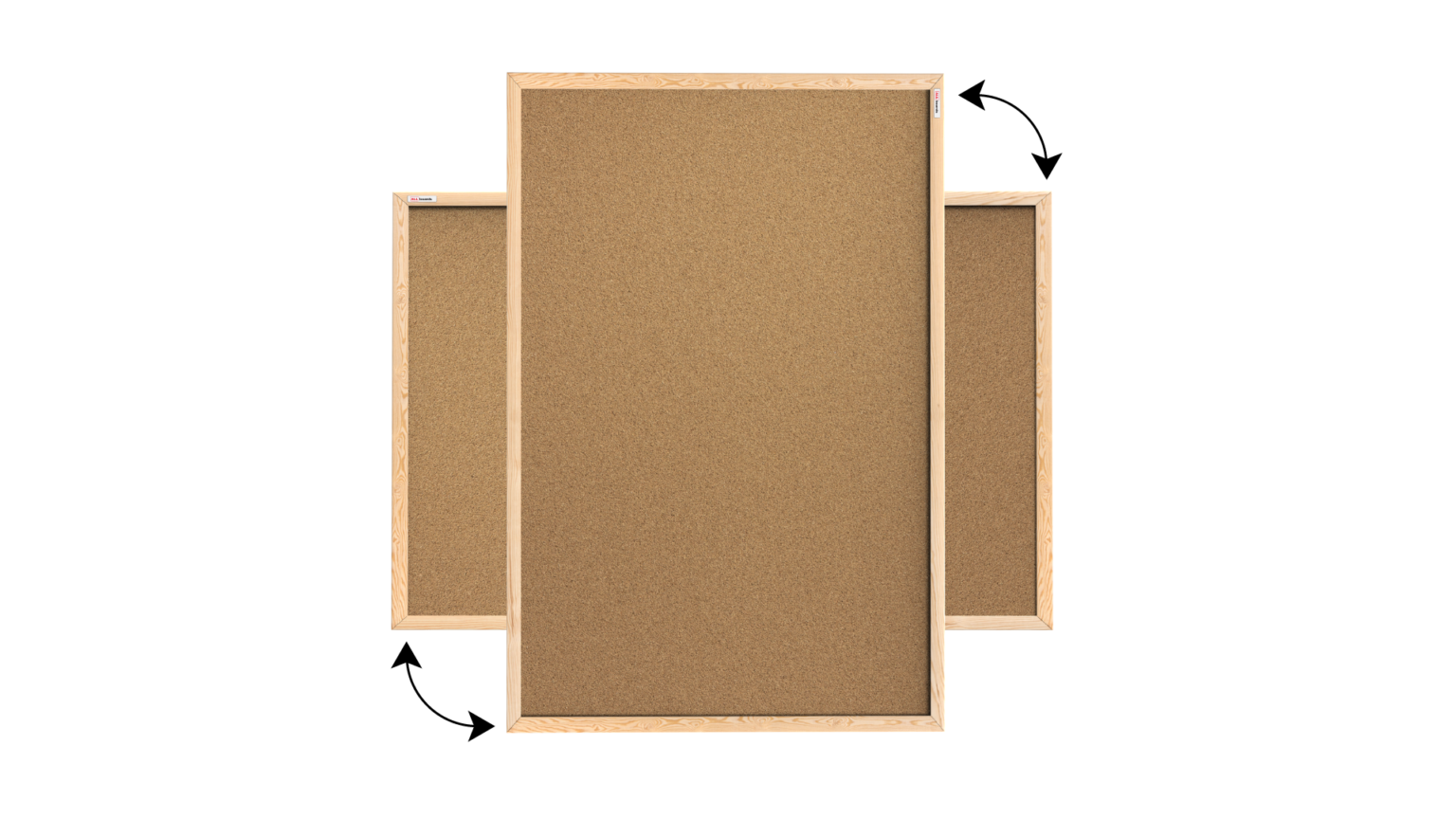 Cork notice board 120x90 cm wooden natural frame