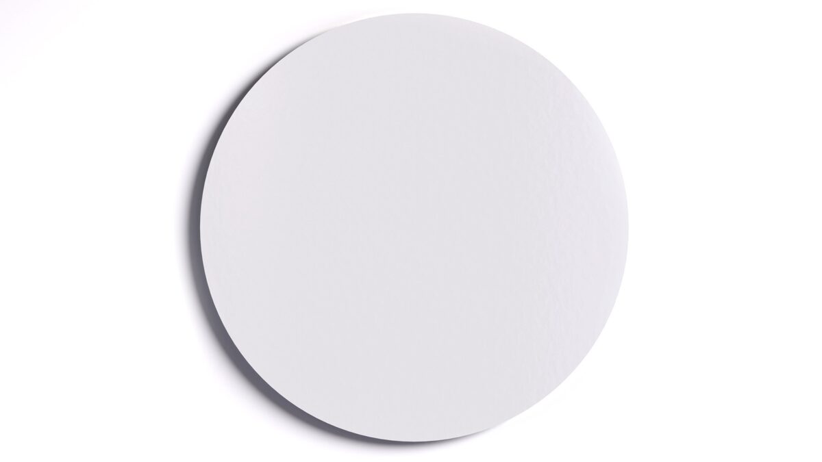 40 cm diameter round magnetic panel in white - frameless white board