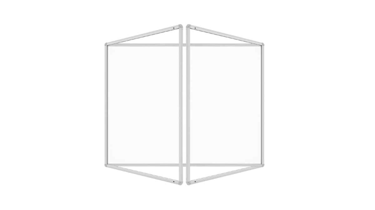 Magnetic Whiteboard Display Case 120x120 Aluminium Frame
