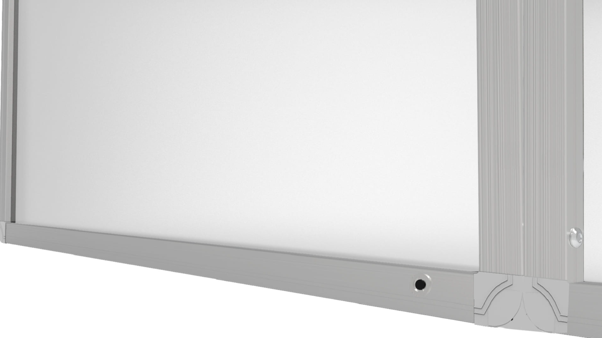 Magnetic Whiteboard Display Case 120x90 Aluminium Frame