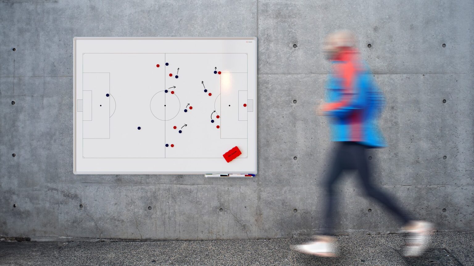 Football Tactical Board - 120x90 cm Magnetic Coach Whiteboard