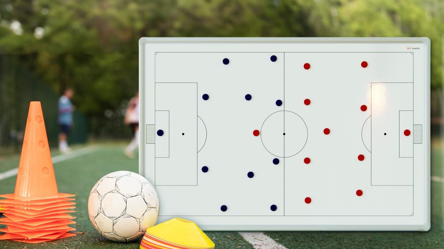 Football Tactical Board - 90x60 cm Magnetic Coach Whiteboard