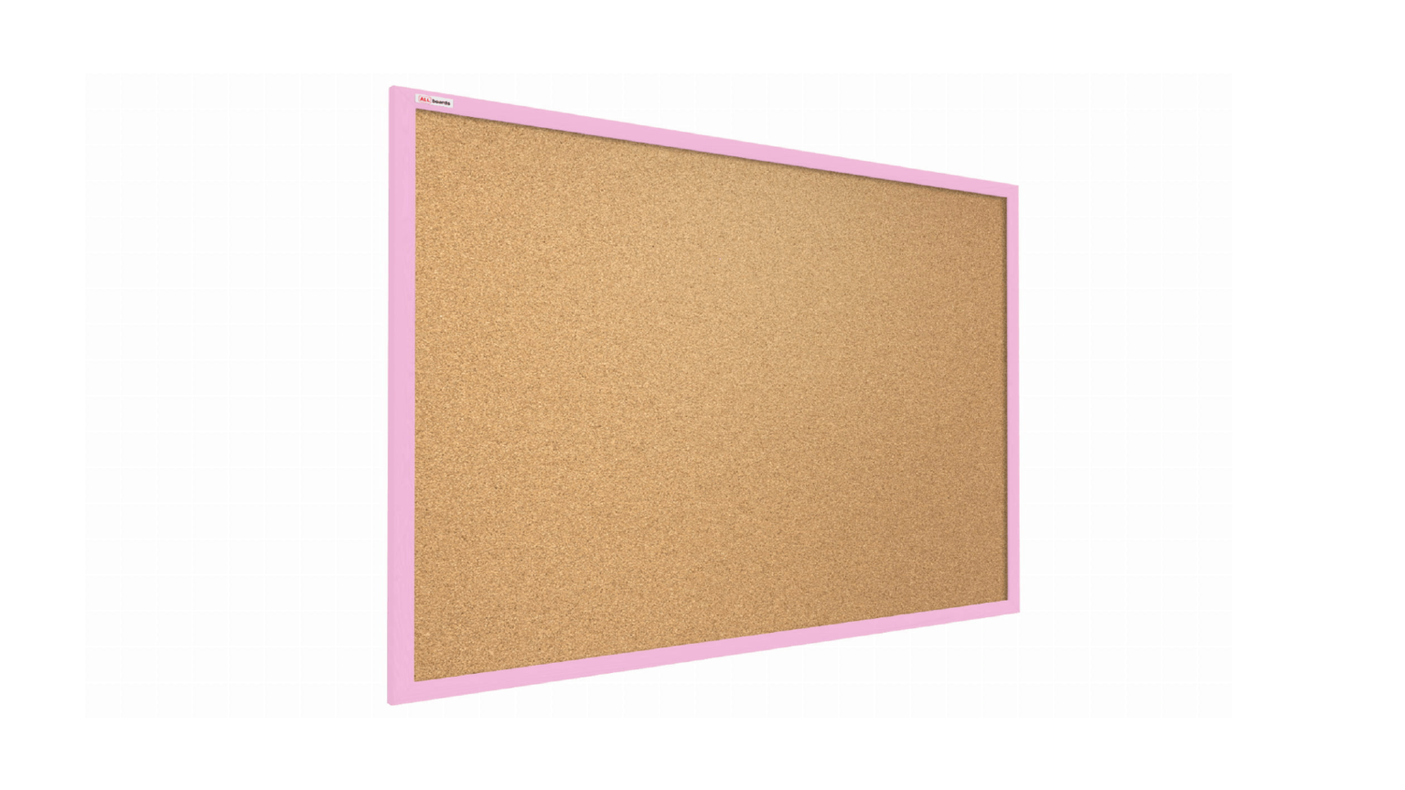 Cork notice board 100x80 cm wooden natural pink frame