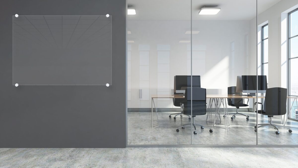 Glass board 100x70 cm TRANSPARENT - ALLboards UK